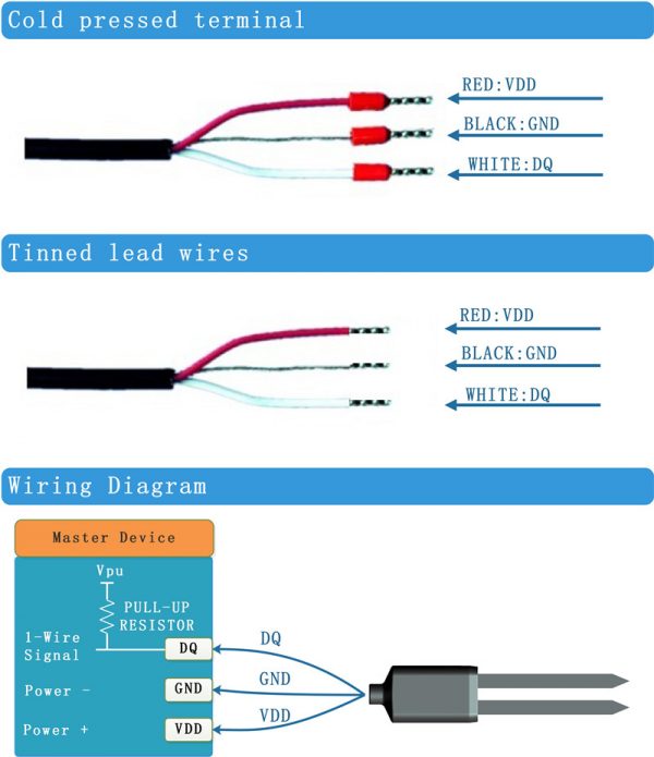 MT05S 1-Wire Soil Moisture Sensor, EC and Temperature Sensor - INFWIN ...