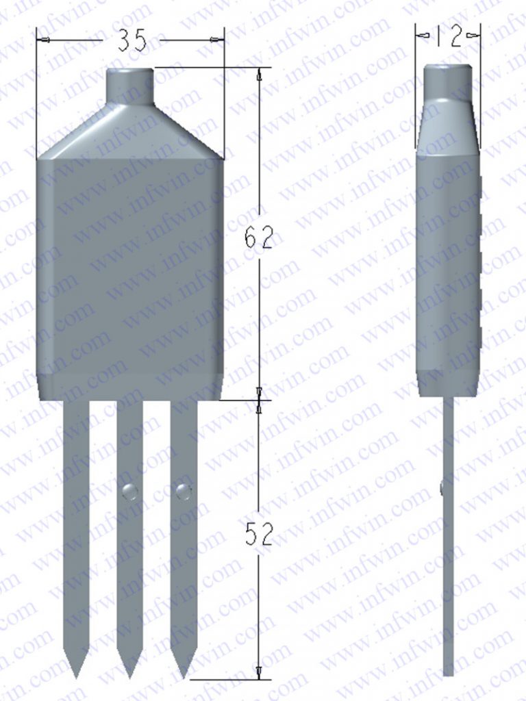 MT10A-Soil Moisture, EC and Temperature Sensor, SDI-12, Compatible with ...